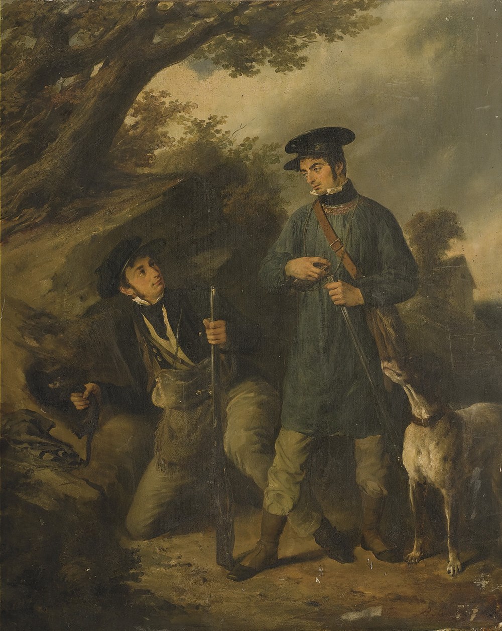 ALEXANDRE COLIN ( PARIS 1798-1875) , Les deux chasseurs | Christie's