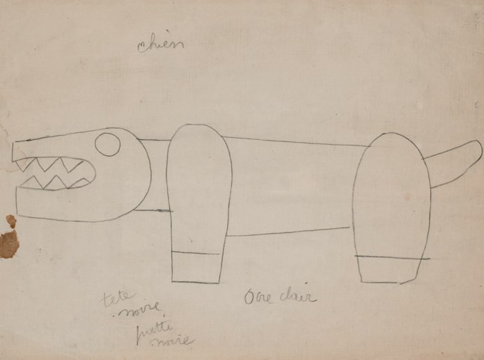 FERNAND LEGER (1881-1955) , Crocodile, étude de décor pour "La création ...