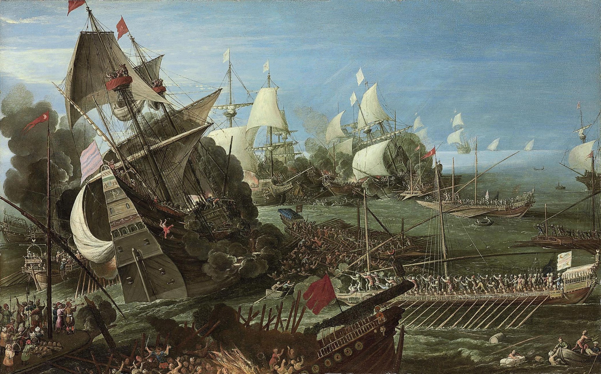 Circle of Andries van Eertvelt (Antwerp 1590-1652) , The Battle of ...