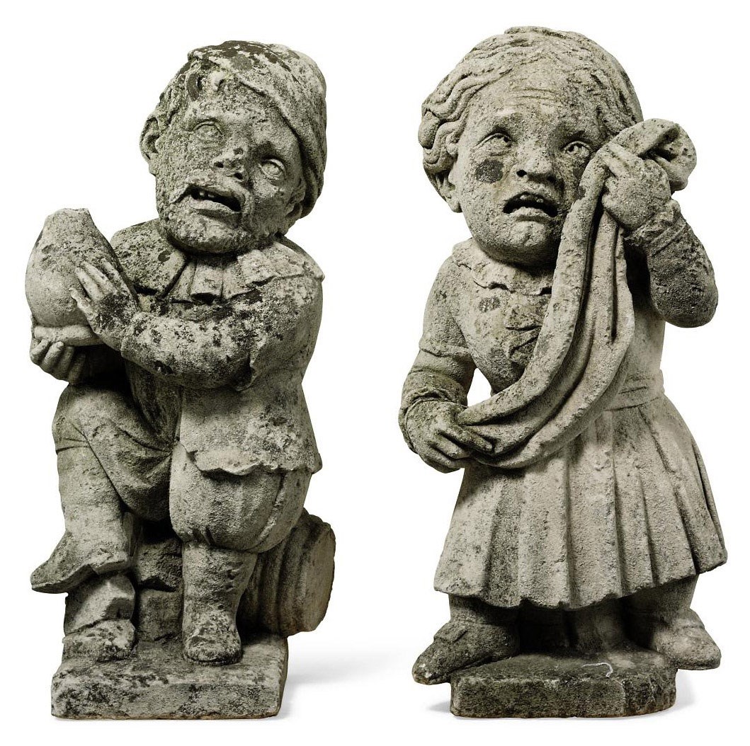 TWO ITALIAN STONE FIGURES OF DWARFS , PROBABLY CIRCA 1700 | Christie's