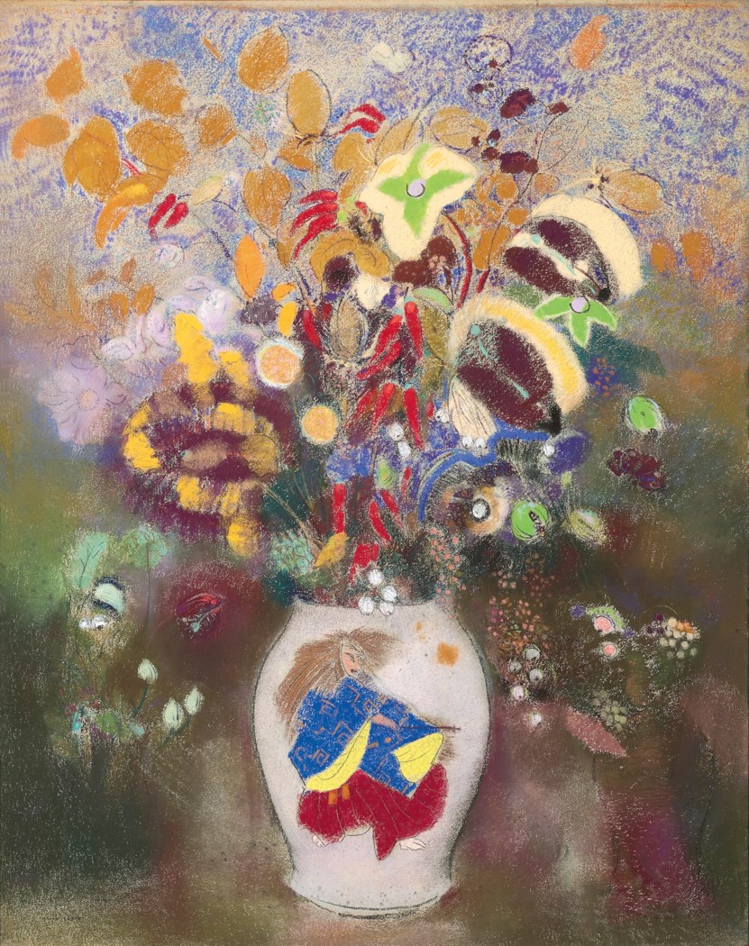 Odilon Redon (1840-1916) , Vase au guerrier japonais | Christie's