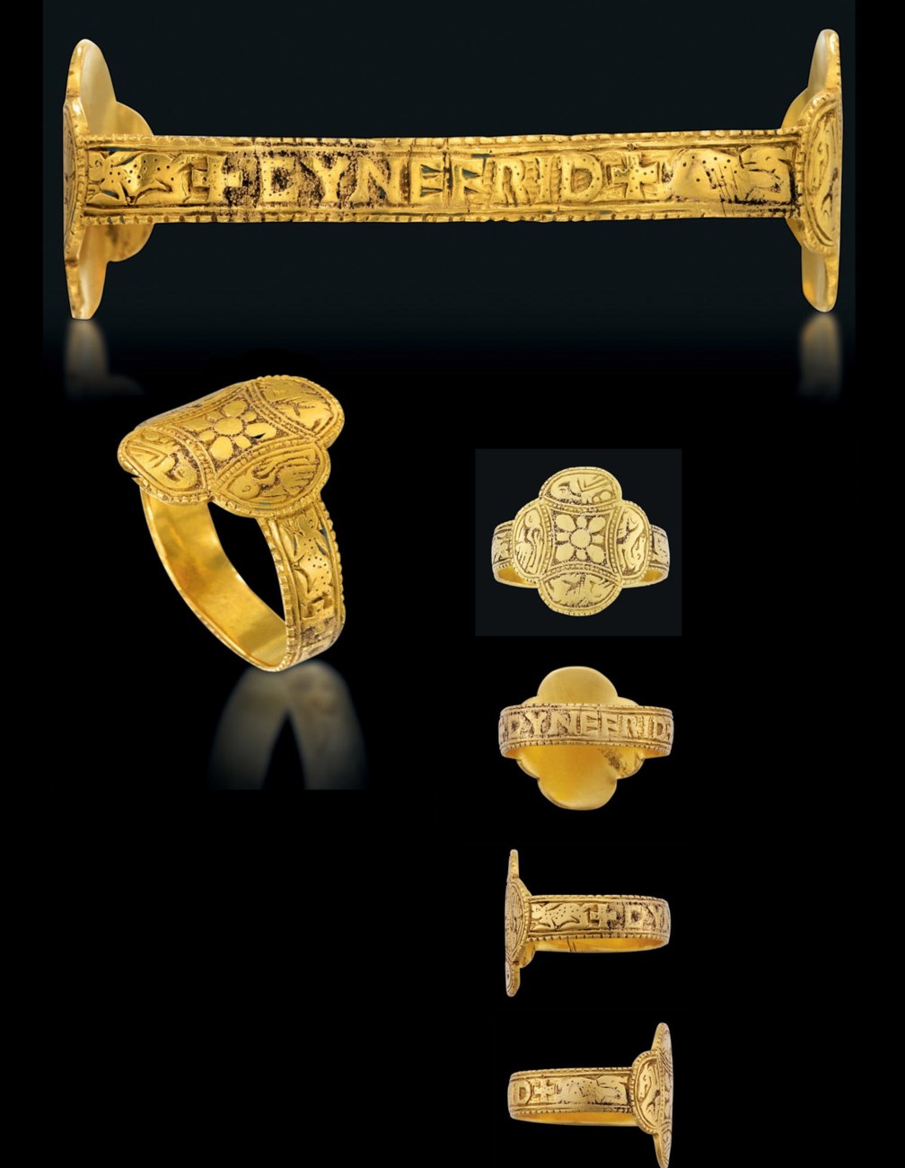 AN EXTREMELY RARE ANGLO SAXON GOLD RING