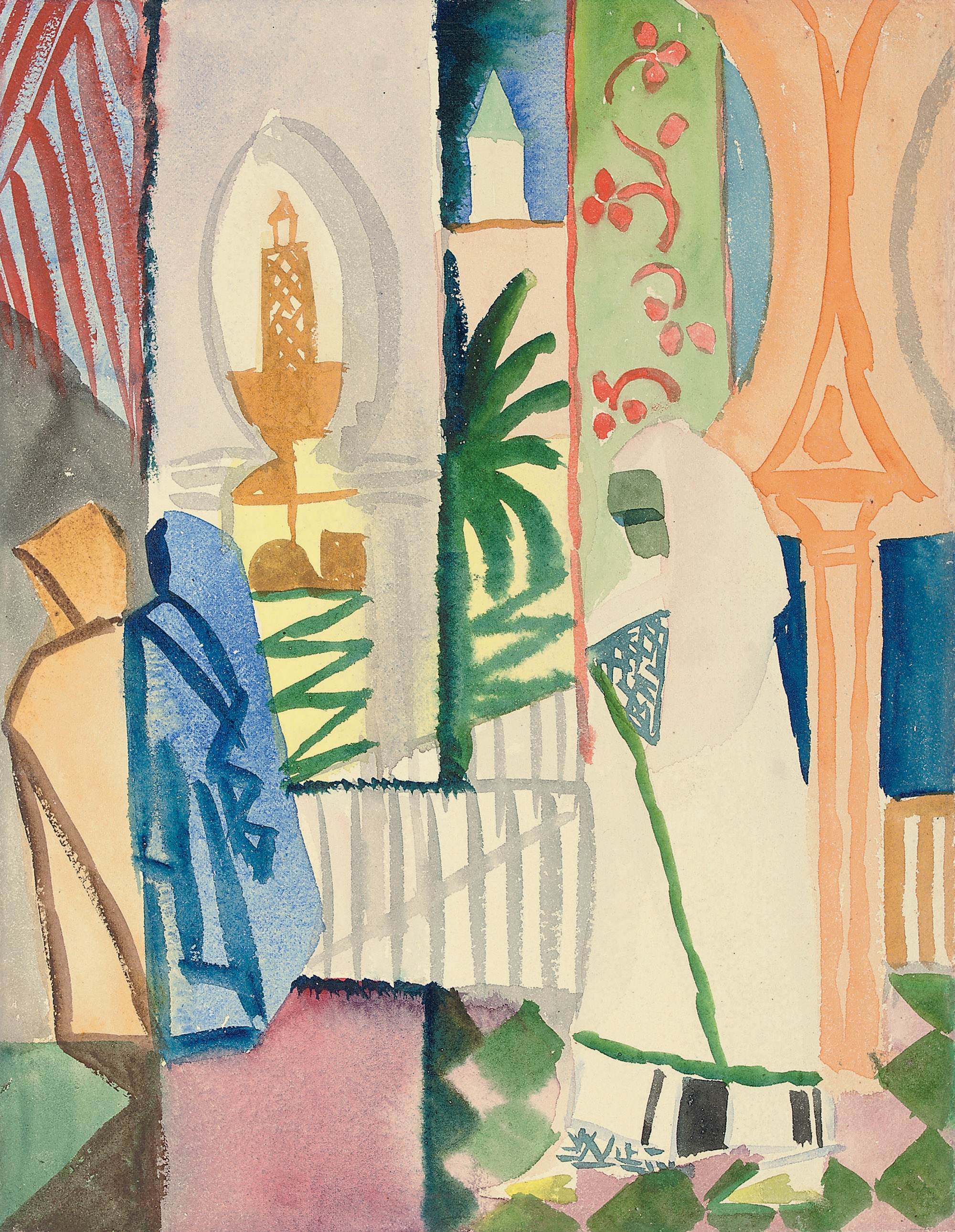 August Macke (1887-1914) , In der Tempelhalle | Christie's