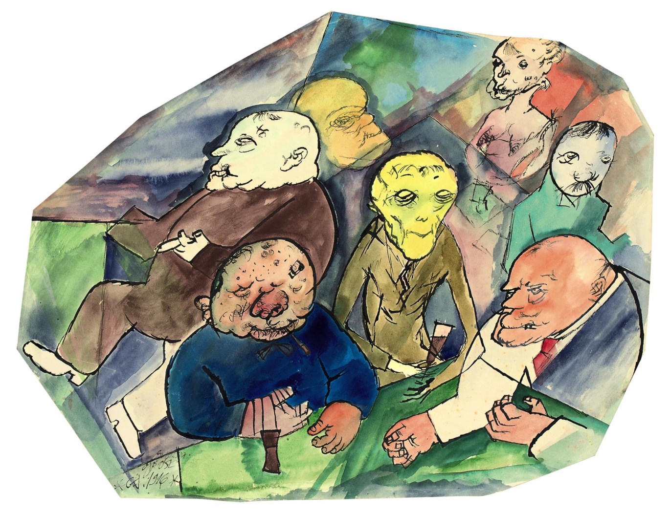 George Grosz (1883-1959) , Gesellschaft | Christie's