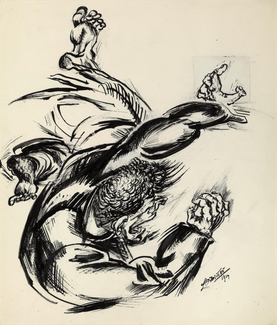 Ludwig Meidner (1884-1966) , Fallender Profet | Christie's