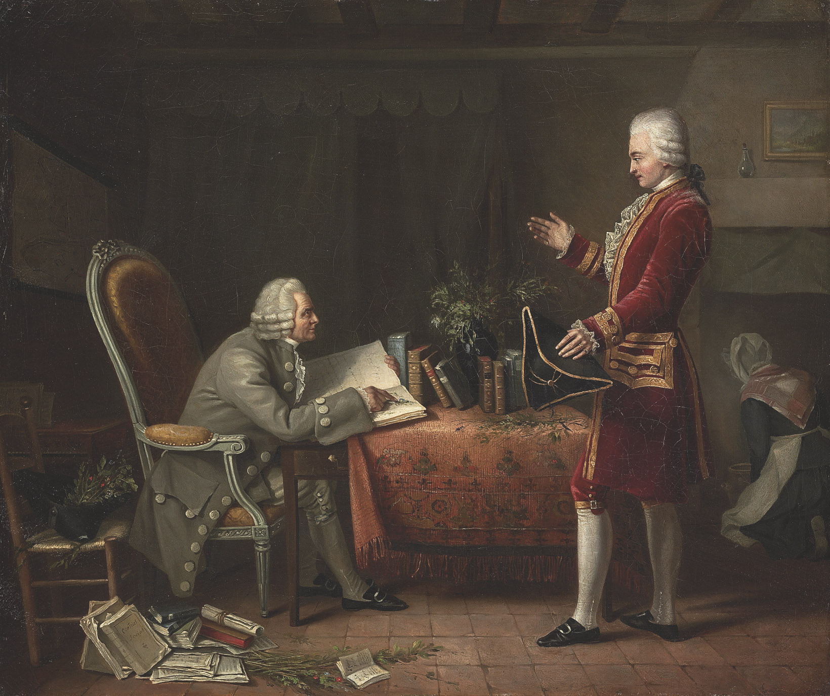 French School, Early 19th Century , Jean-Jacques Rousseau and René ...