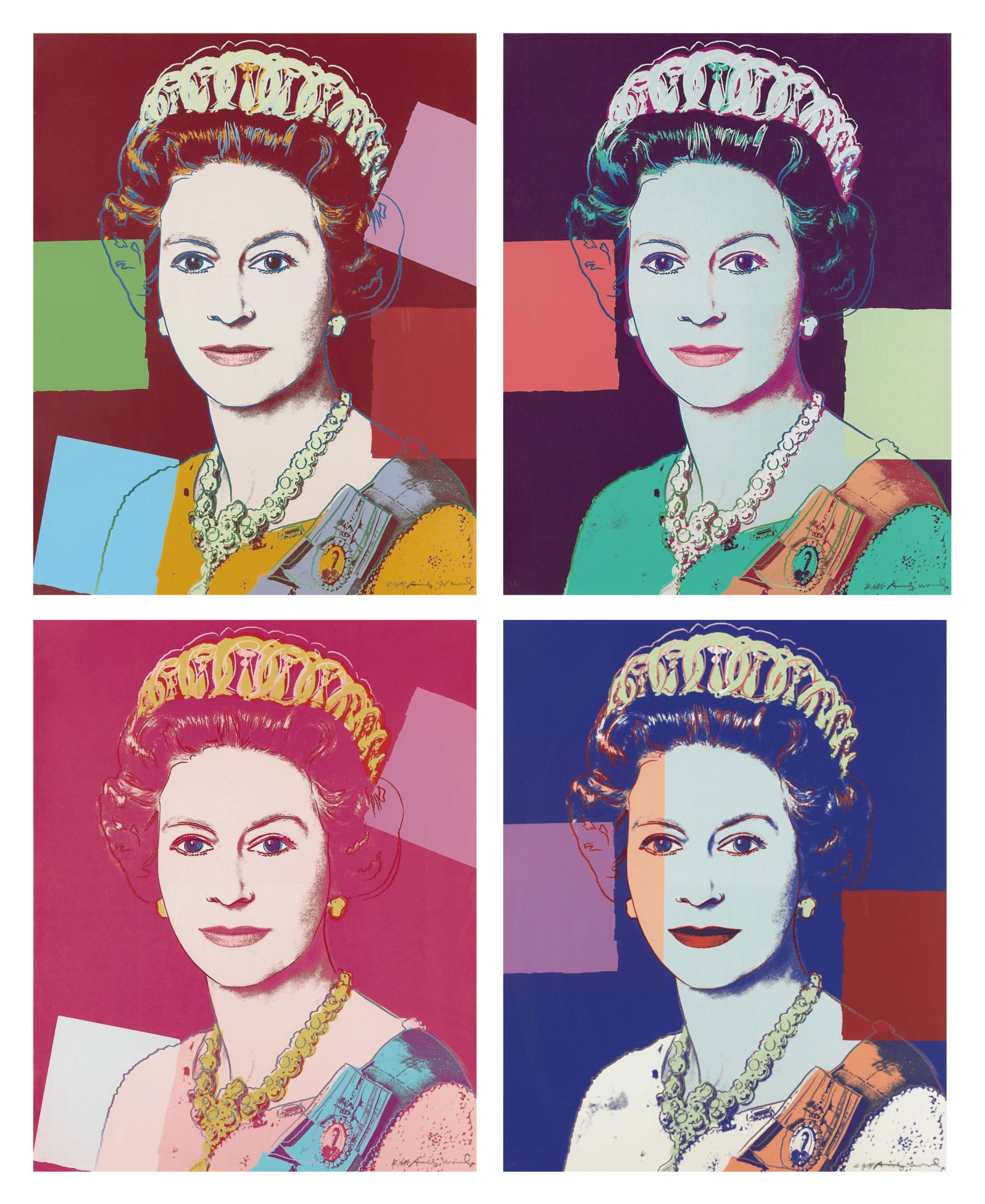 Andy Warhol , Queen Elizabeth II, from: Reigning Queens (Royal Edition ...