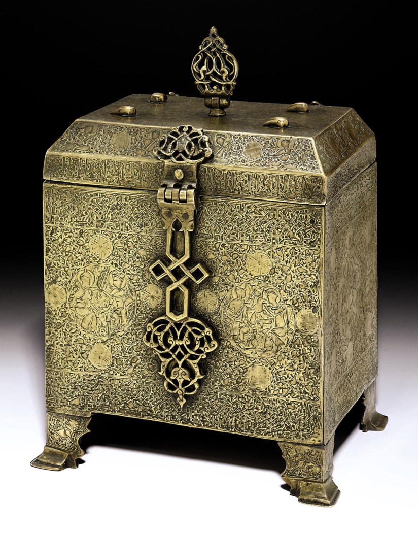 A RARE MOSUL COMBINATION-LOCK CASKET