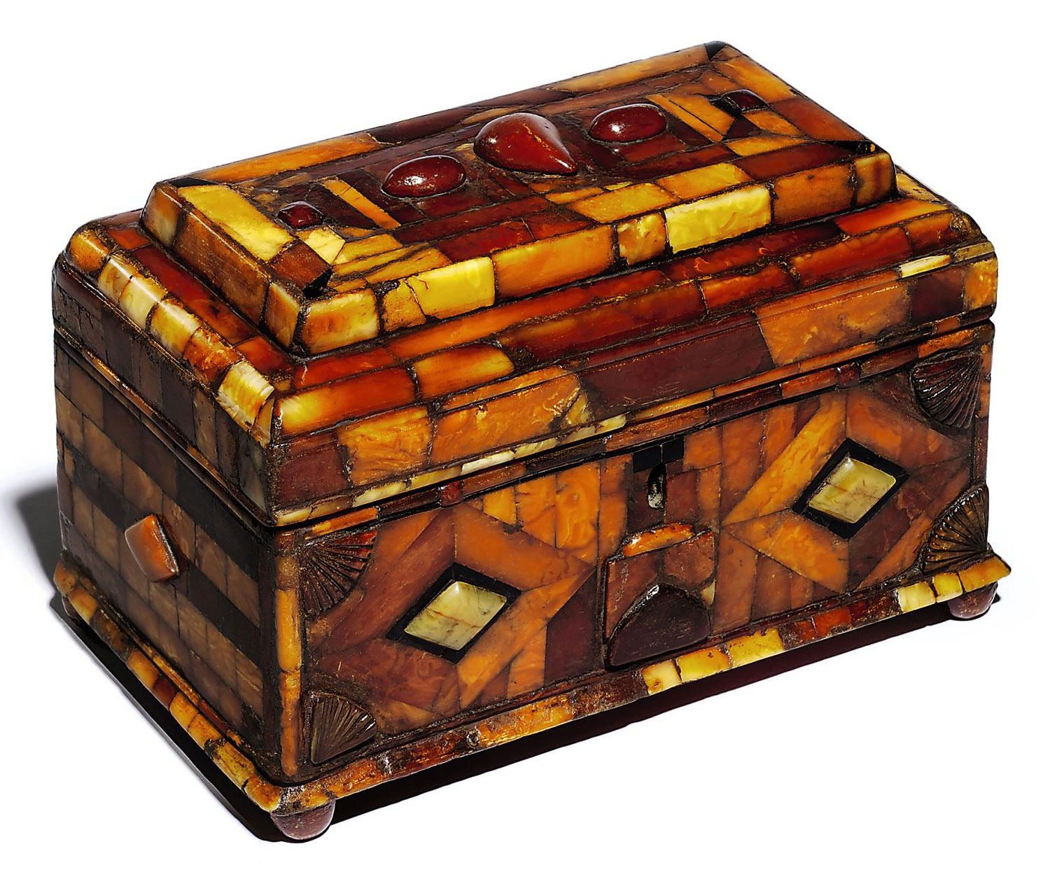 AN OTTOMAN AMBER BOX