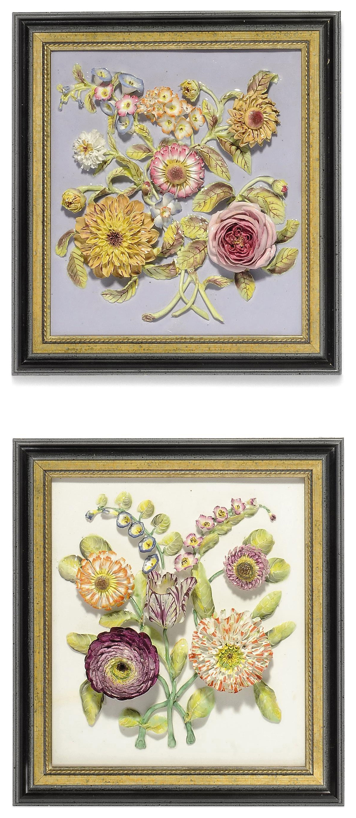 A WORCESTER AND ENGLISH PORCELAIN 'QUEEN CHARLOTTE' PATTERN COMPOSITE ...