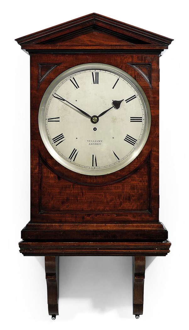 A VICTORIAN MAHOGANY EIGHT DAY TIMEPIECE WALL CLOCK , BENJAMIN LEWIS ...