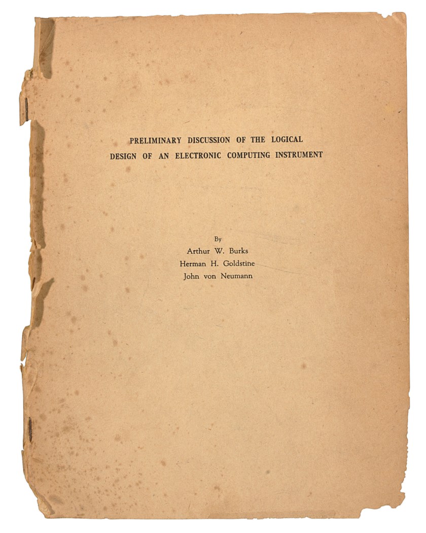 VON NEUMANN, John (1903-1957), Arthur W. BURKS (1915-2008) and Herman H ...