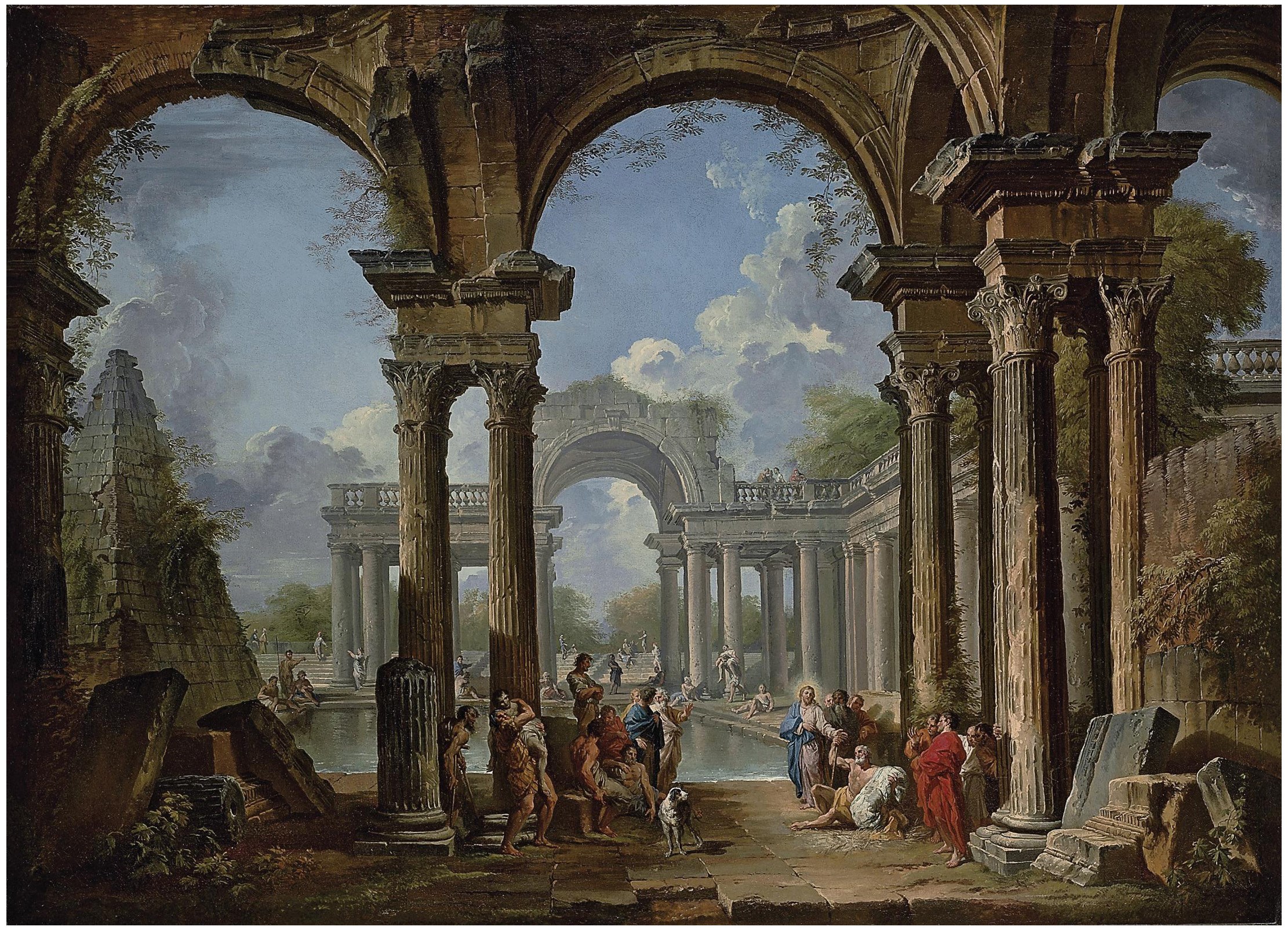 Giovanni Paolo Panini (Piacenza 1691-1765 Rome) , An architectural ...