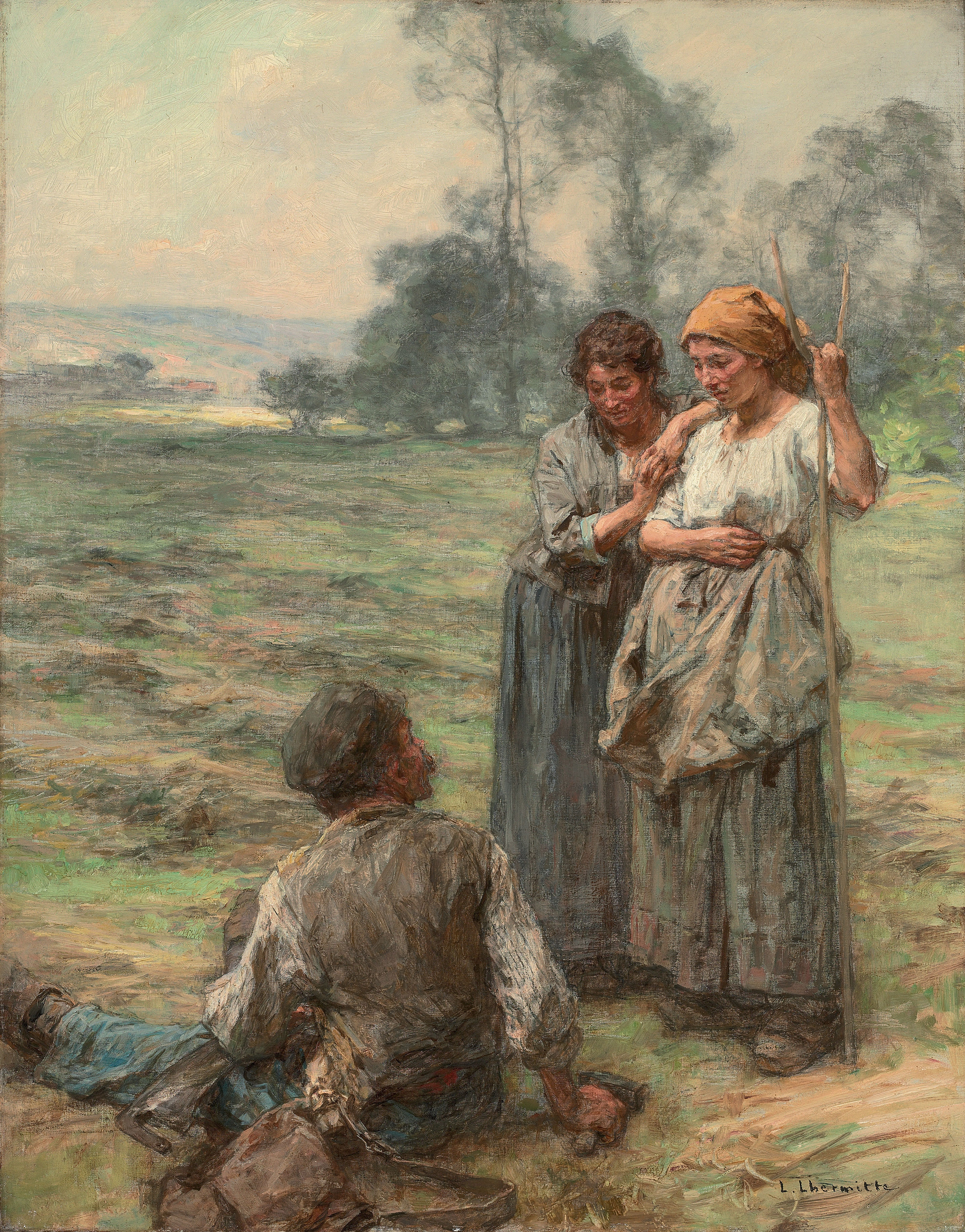 Léon-Augustin Lhermitte (French, 1844-1925) , Dans les champs | Christie's