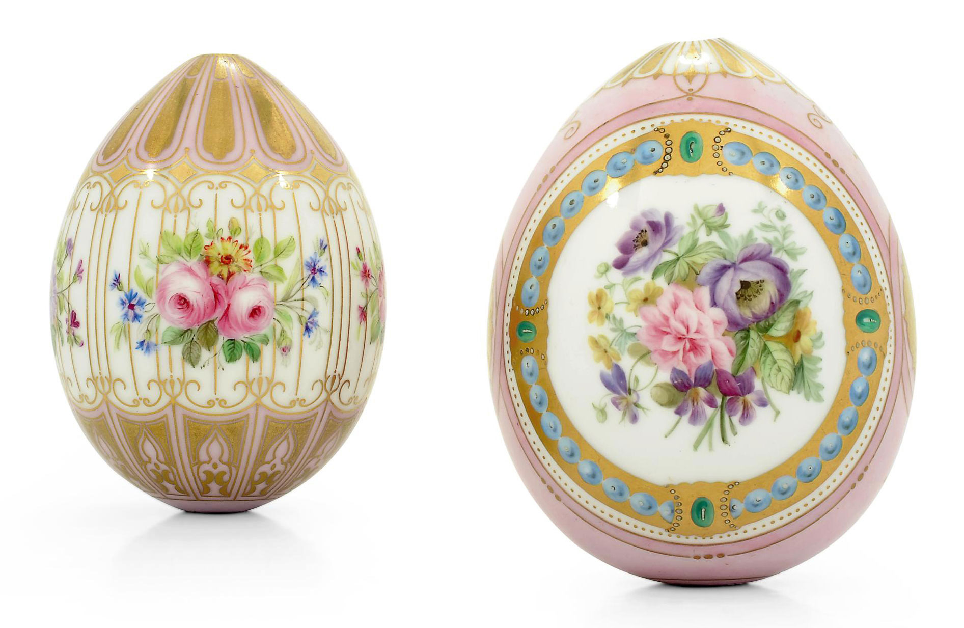 Two Porcelain Easter Eggs , BY THE IMPERIAL PORCELAIN FACTORY, ST ...