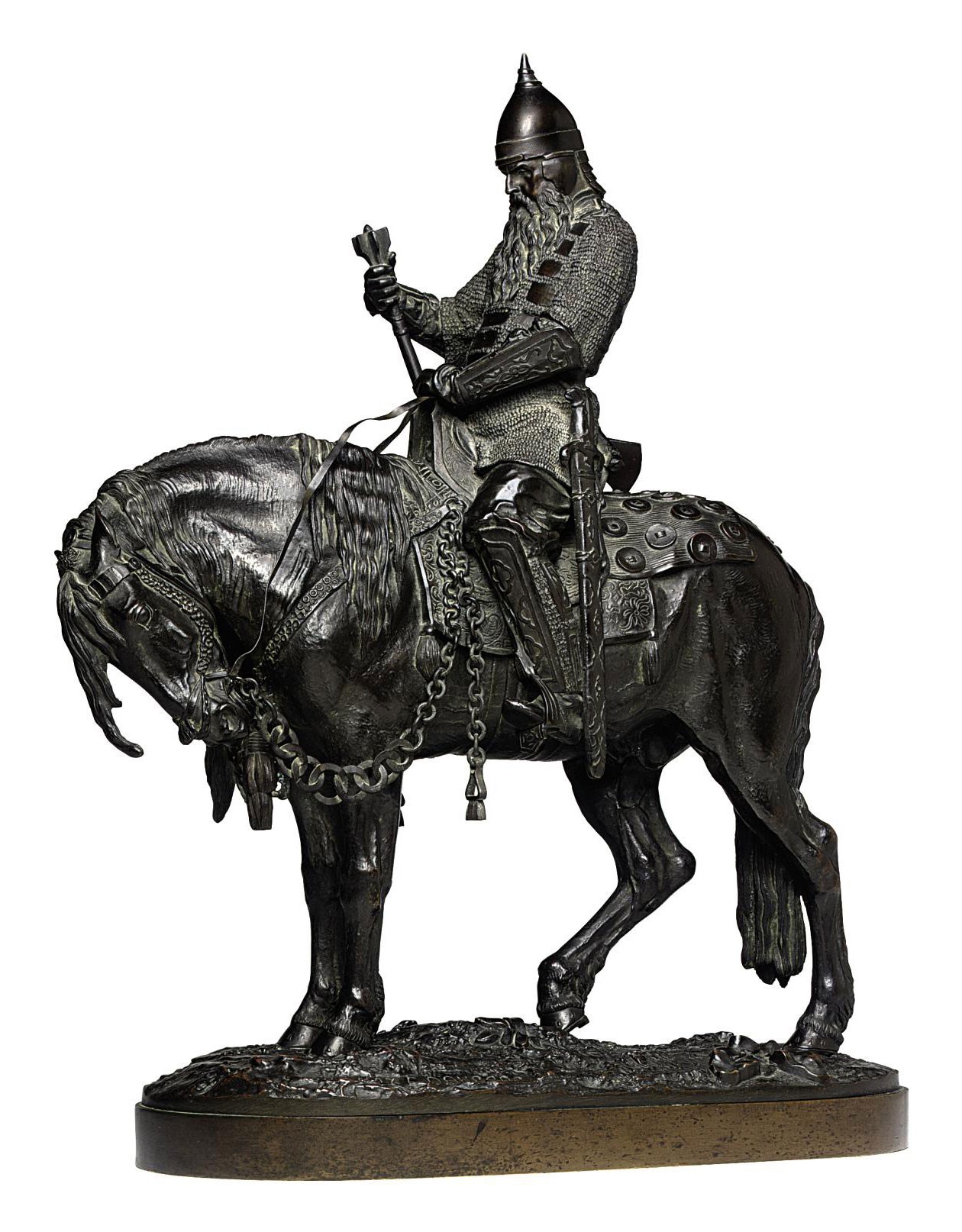 A Bronze Group of a Voivode (Boyar Morozov) , AFTER THE MODEL BY ...