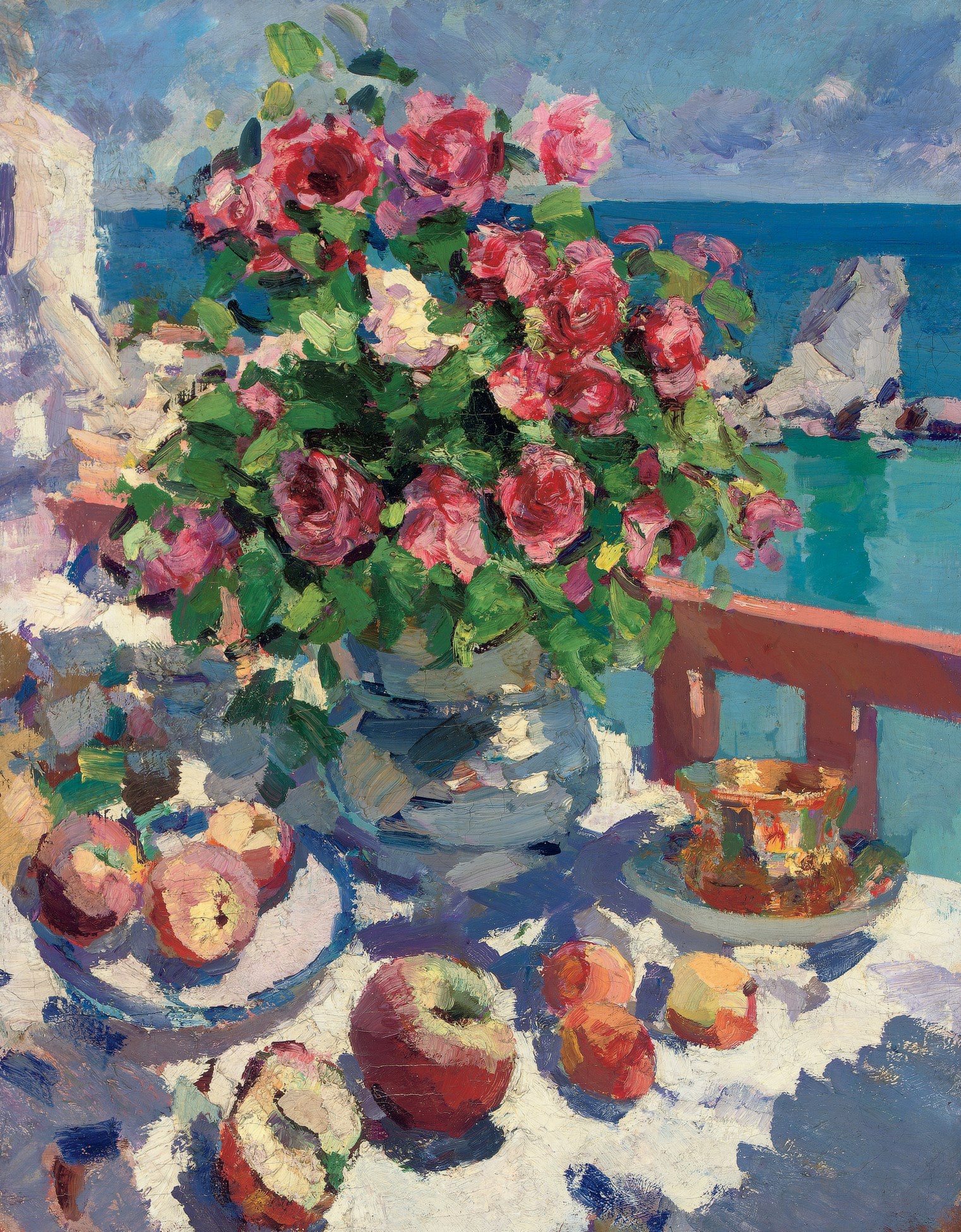Konstantin Korovin (1861-1939) , Roses and apples | Christie's