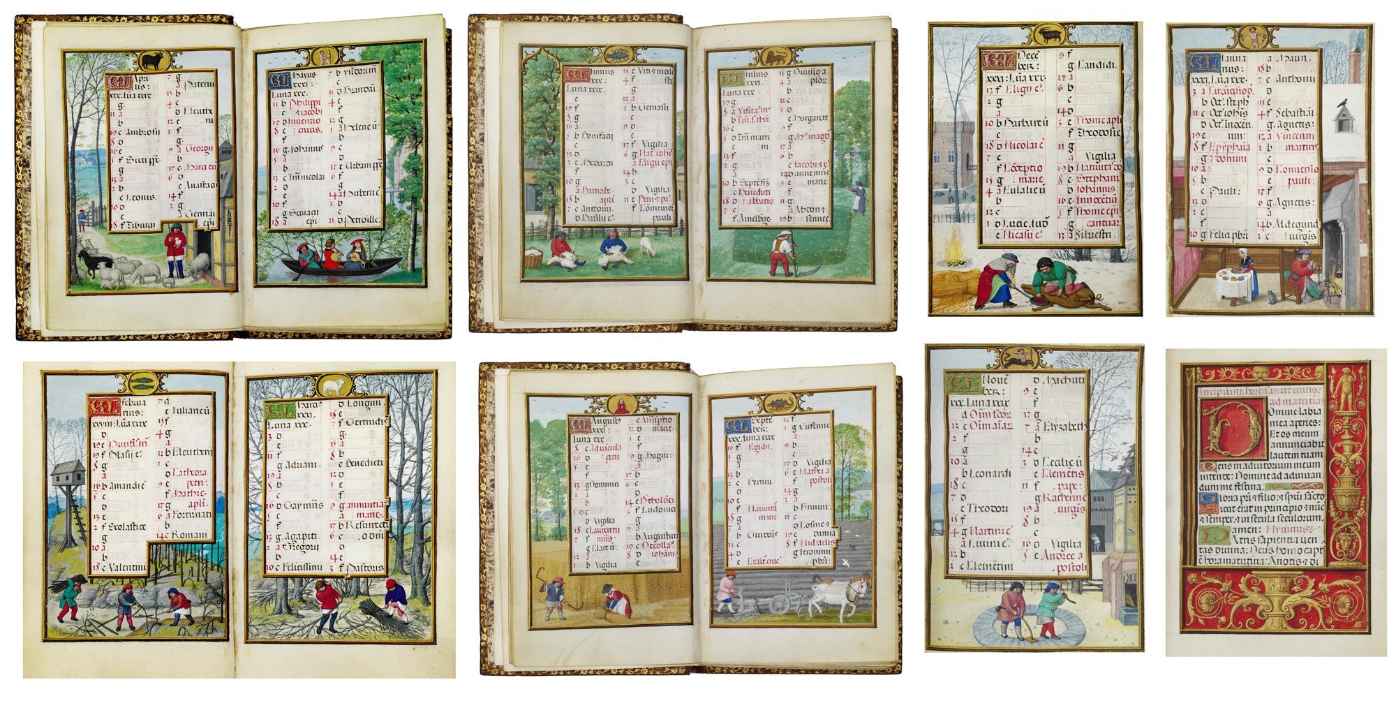 BOOK OF HOURS, use of Rome, in Latin, ILLUMINATED MANUSCRIPT ON VELLUM ...