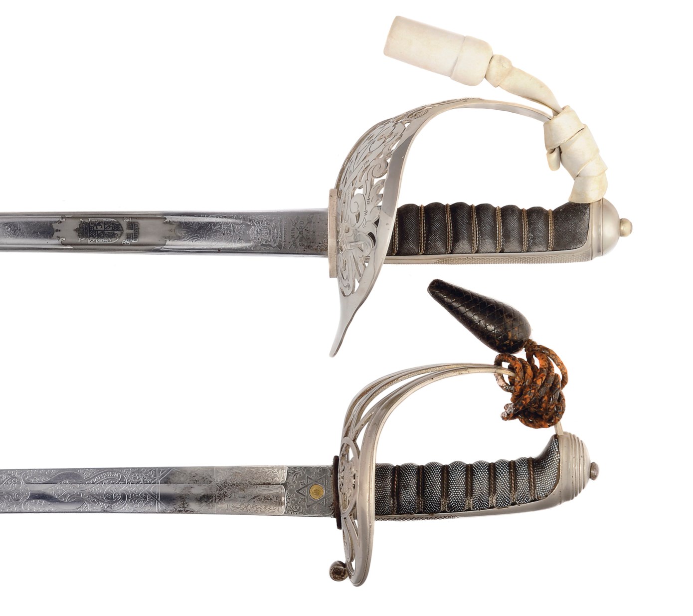 THREE BRITISH INFANTRY OFFICER'S SWORDS, TWO BY HENRY WILKINSON, LONDON ...