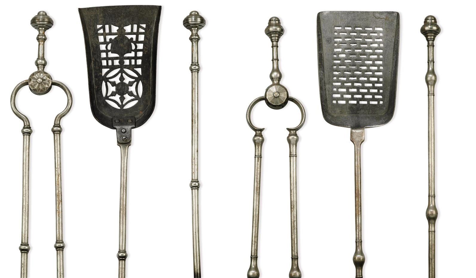 TWO SETS OF REGENCY STEEL FIRE IRONS , CIRCA 1810 | Christie's