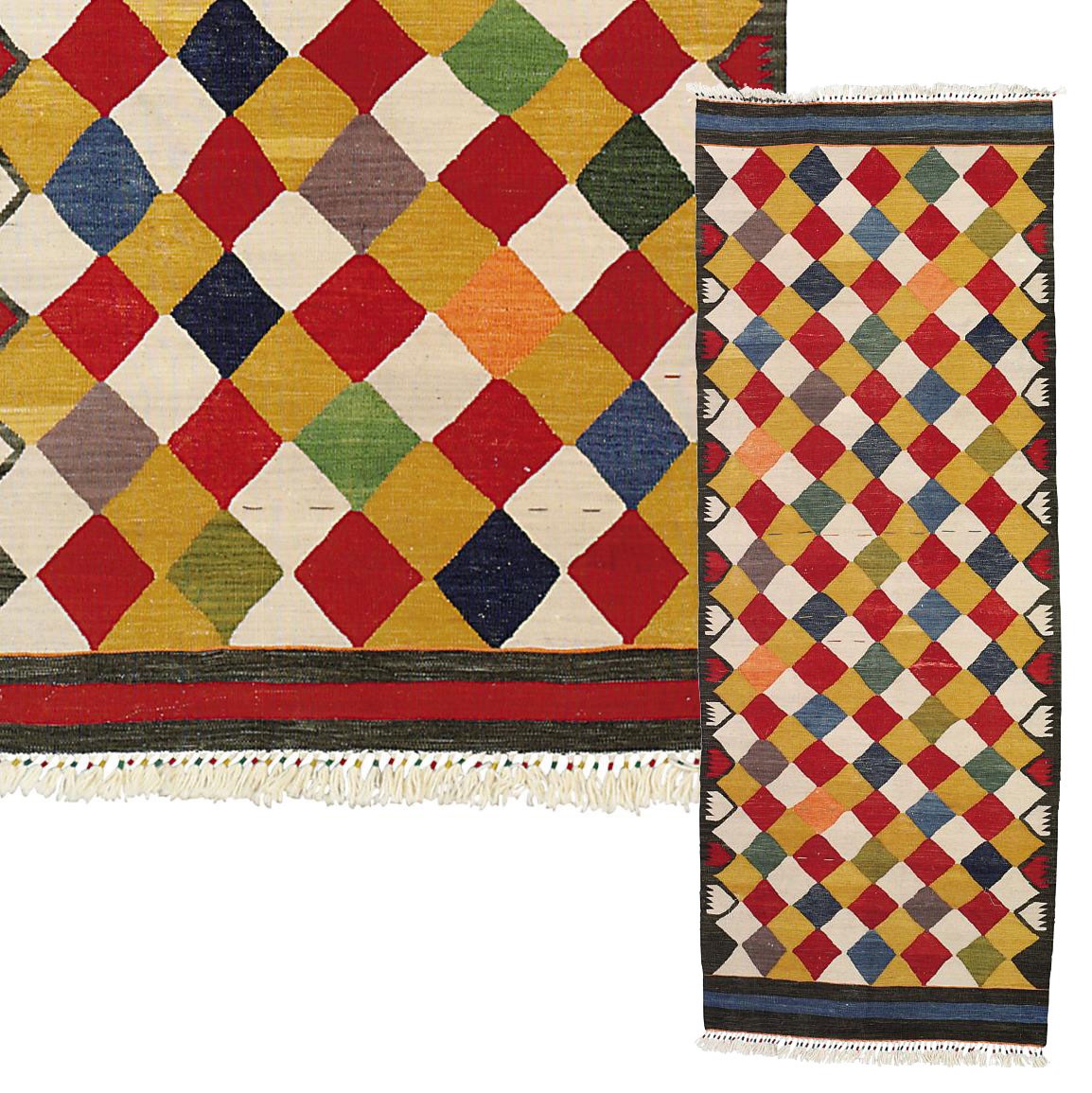TWO SIMILAR TURKISH KILIMS , MODERN | Christie's