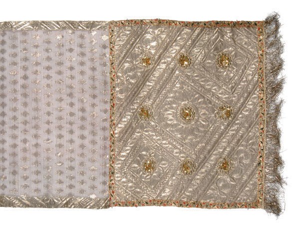 A SILK SASH OR CUMMERBUND , INDIAN, FOR THE EUROPEAN MARKET, 18TH ...