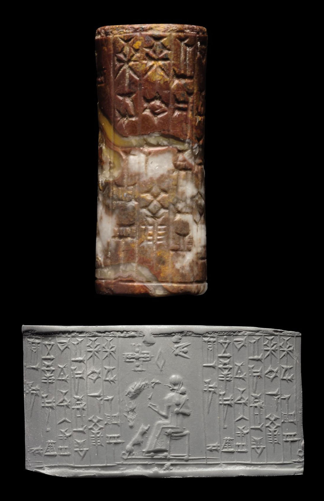 AN ELAMITE WHITE STONE CYLINDER SEAL , CIRCA 3000-2800 B.C. | Christie's