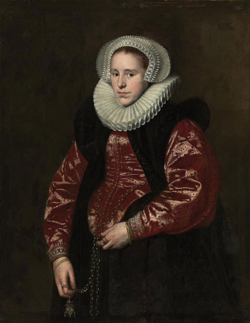 Paulus Moreelse (Utrecht 1571-1638) , Portrait of a lady, half-length ...