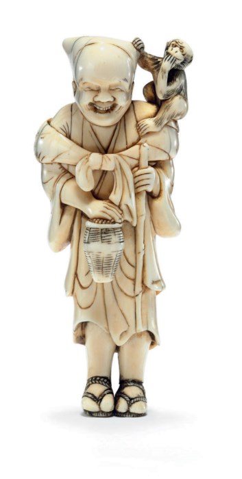 An Ivory Netsuke , ATTRIBUTED TO INSAI, EDO PERIOD (18TH CENTURY ...