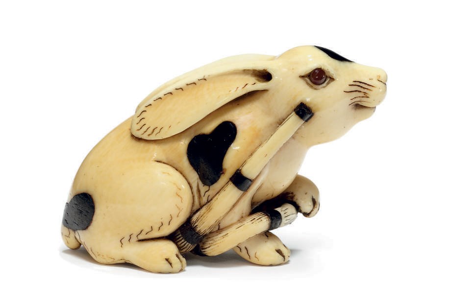 An Ivory Netsuke , SIGNED HIDEMASA, EDO PERIOD (18TH-19TH CENTURY ...