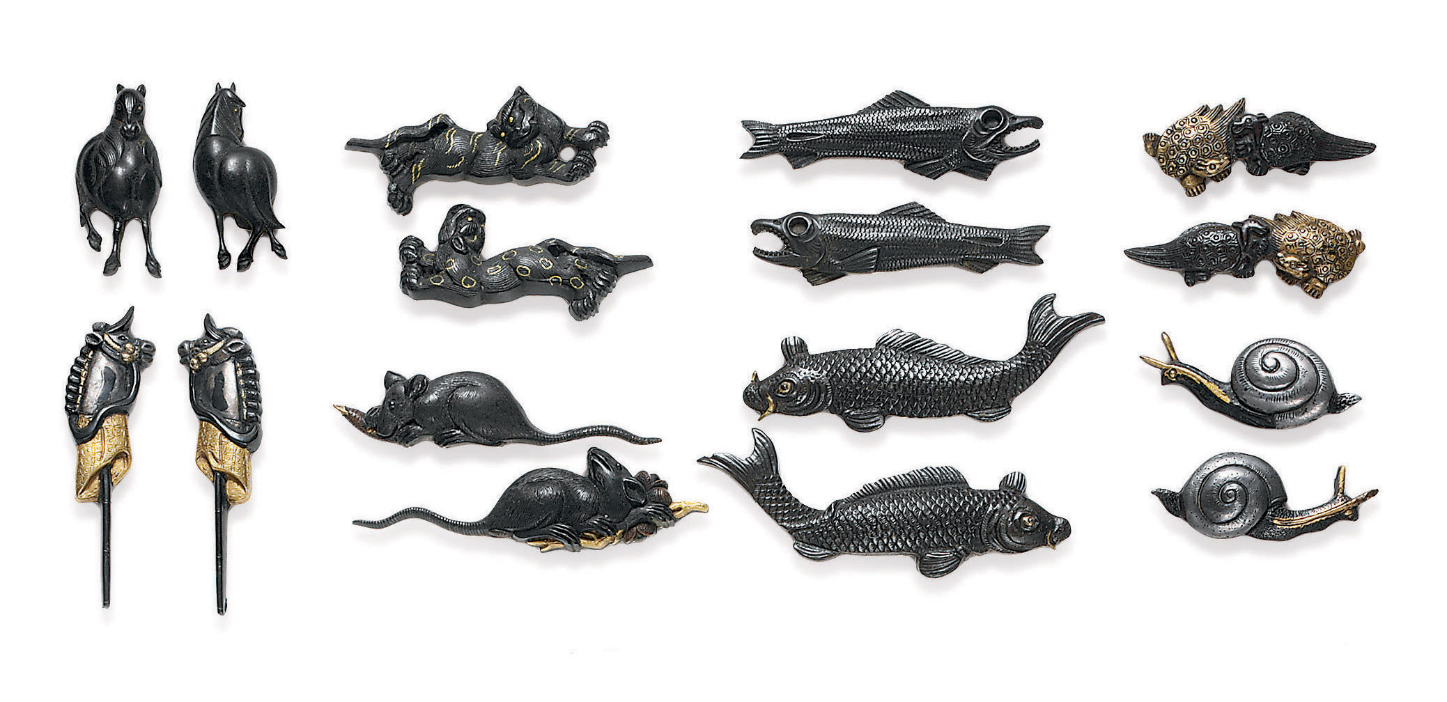 Eight Pairs of Menuki , EDO PERIOD (19TH CENTURY) | Christie's