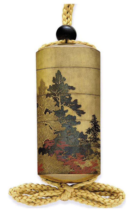 A Three-Case Inro , SIGNED KOMA YASUTADA SAKU, EDO PERIOD (19TH CENTURY ...