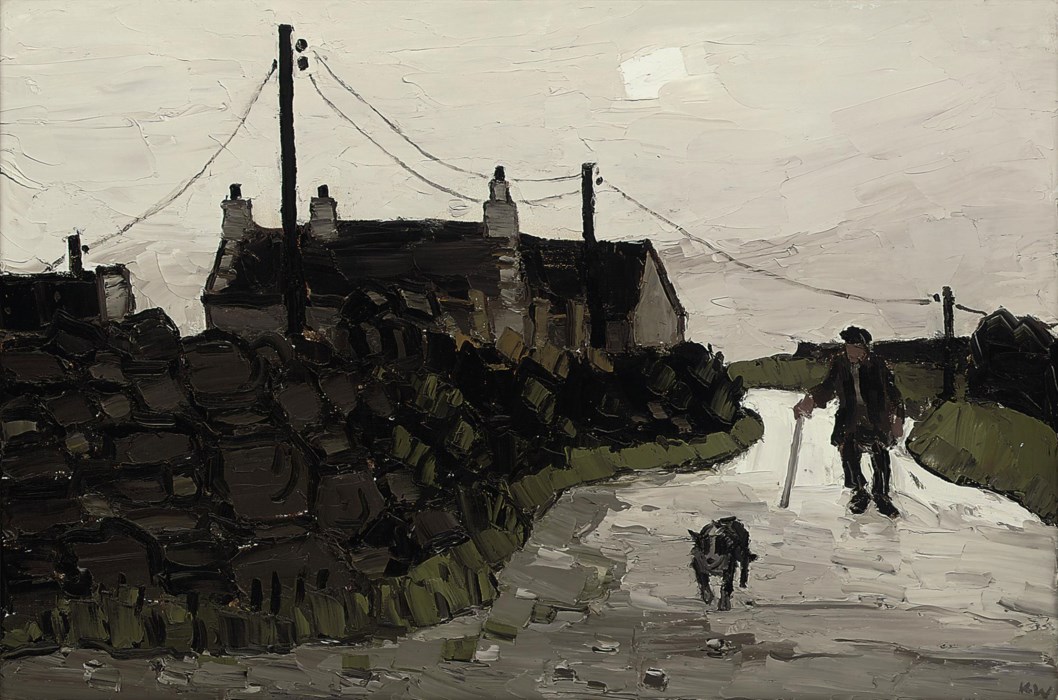 Sir Kyffin Williams, R.A. (1918-2006) , Evening Light, Rhosgadfan ...