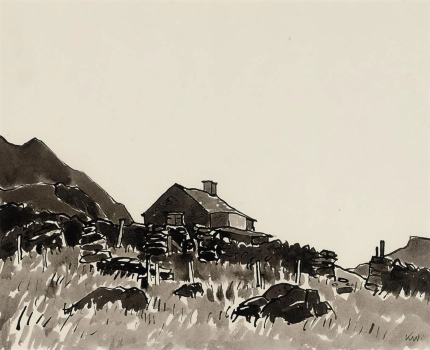 Sir Kyffin Williams, R.A. (1918-2006) , Farm, Nant Peris | Christie's