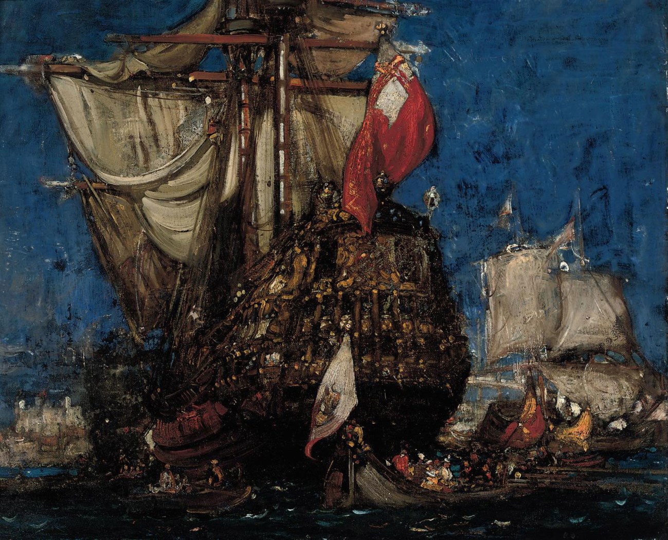 Sir Frank Brangwyn, R.A. (1867-1956) , Galleon | Christie's