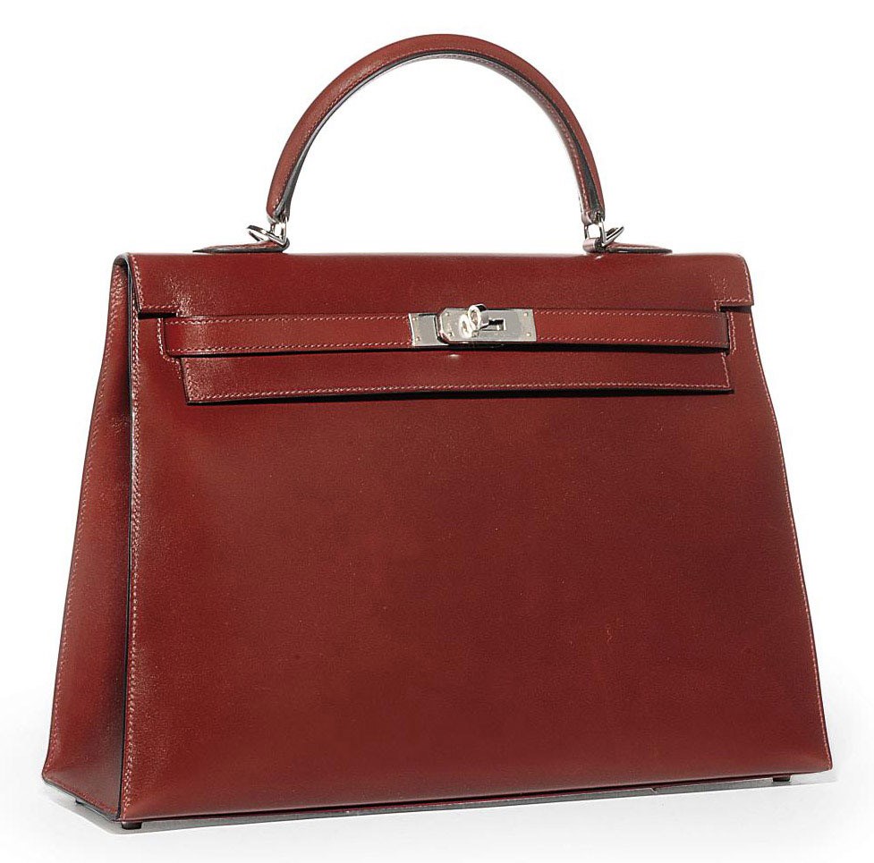 A ROUGE H BOX CALF 'KELLY' BAG