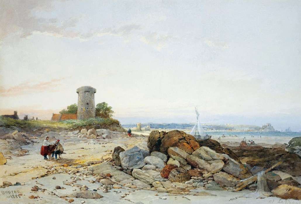 Edward Duncan (London 1803-1882) , At La Roque, Jersey | Christie's