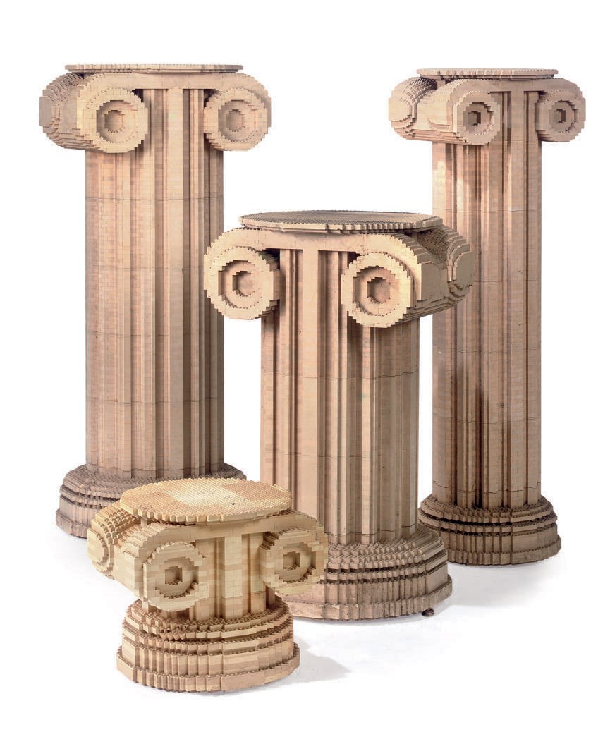 A SET OF THREE FLUTED 'LEGO' COLUMNS , LATE 20TH CENTURY | Christie's