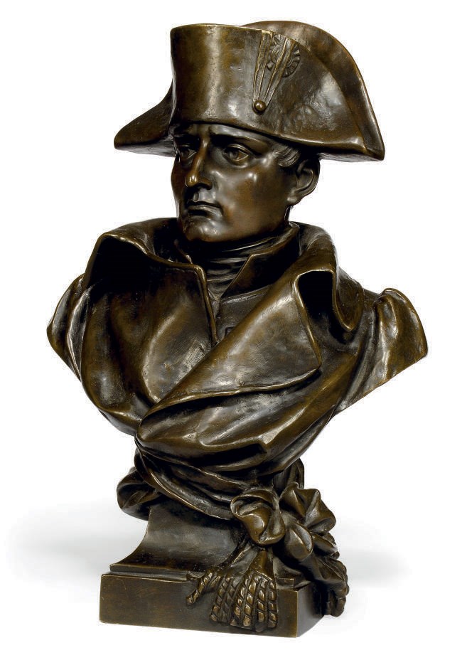 A FRENCH BRONZE BUST OF NAPOLEON , LATE 19TH CENTURY, AFTER NOEL ...