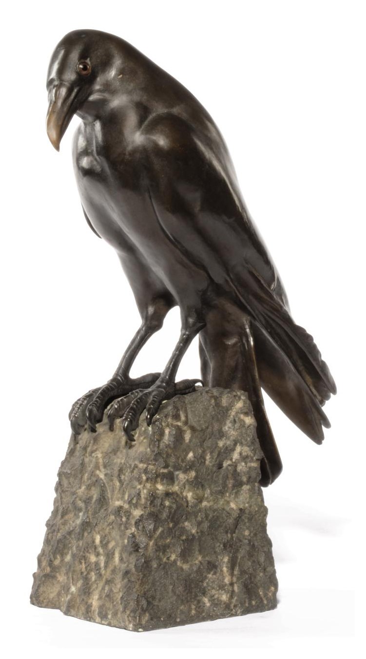 A BRONZE MODEL OF A RAVEN , PROBABLY FRENCH, SECOND QUARTER 20TH ...
