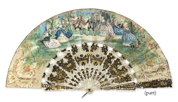 TWO PRINTED AND ONE PAINTED FAN , EUROPEAN, 19TH CENTURY | Christie's