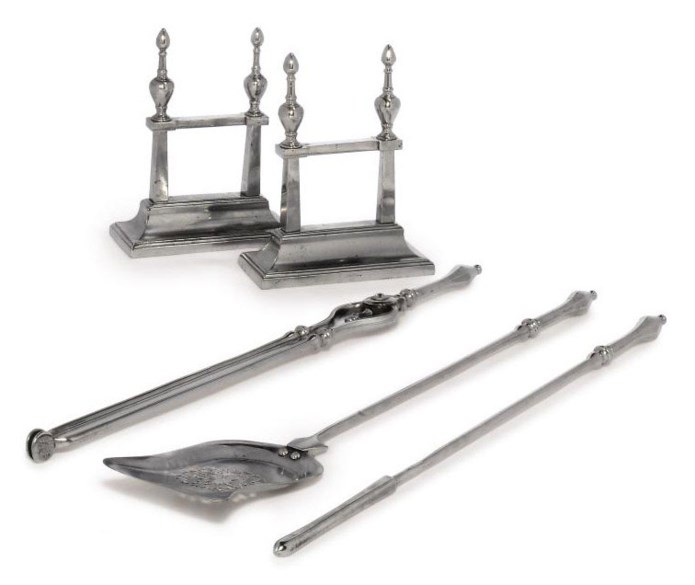 A SET OF THREE EARLY VICTORIAN STEEL FIRE TOOLS , CIRCA 1840 | Christie's