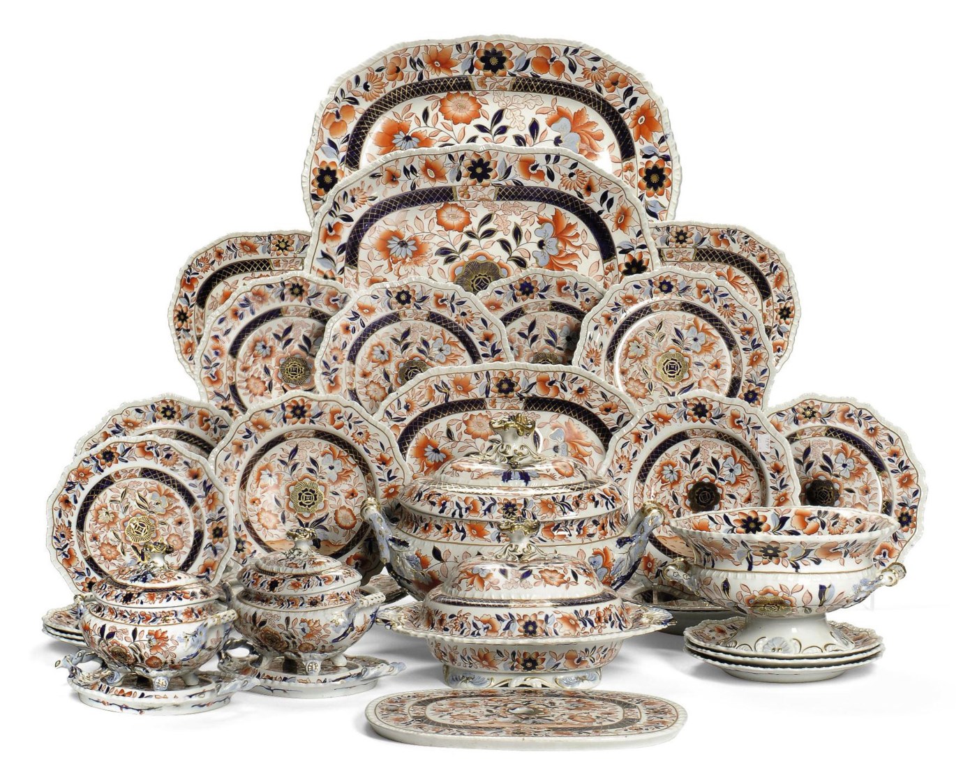 A HICKS, MEIGH & JOHNSON IRONSTONE CHINA DINNER-SERVICE , CIRCA 1822-35 ...