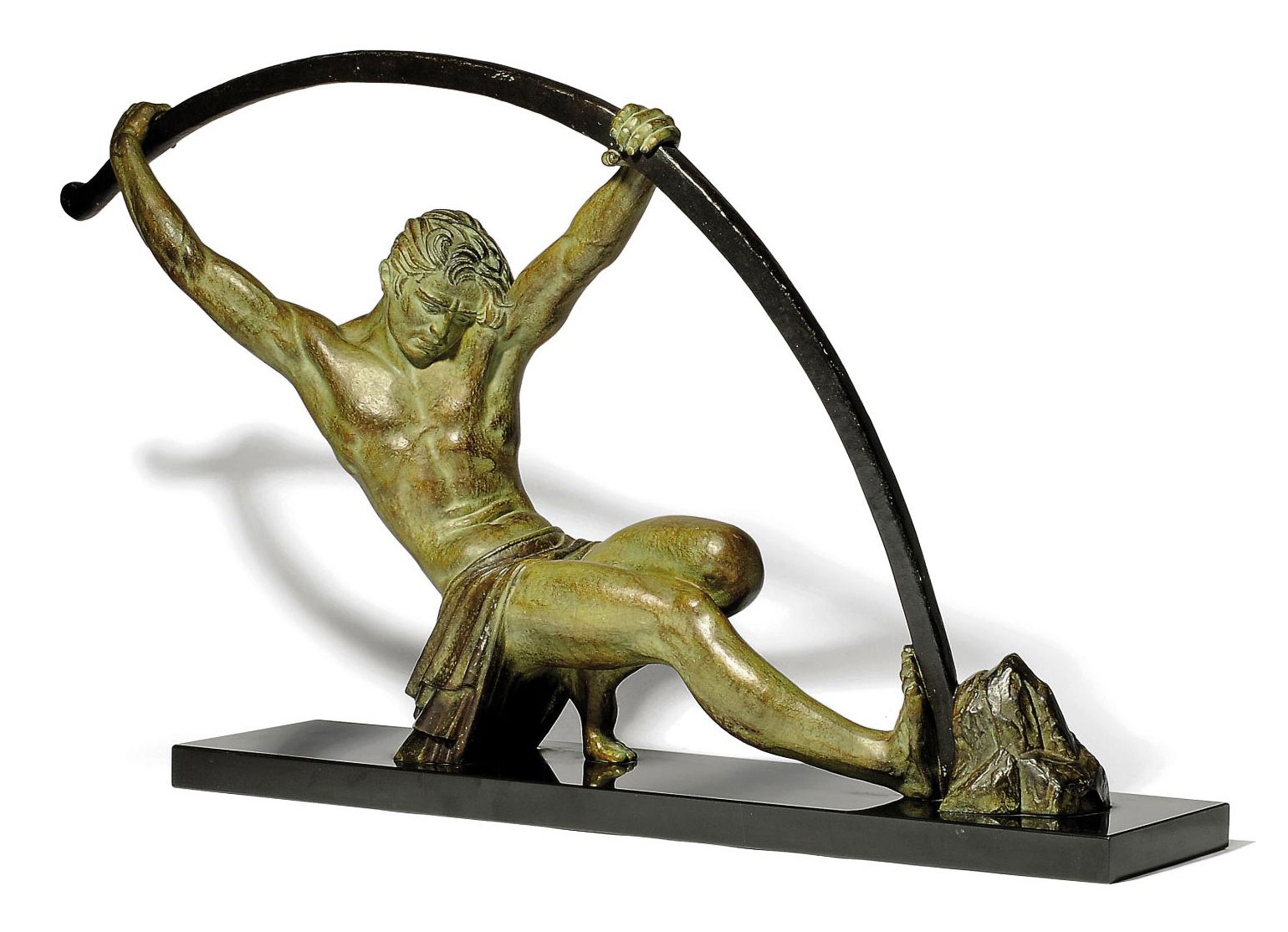 'L'AGE DU BRONZE', A DEMETRE CHIPARUS COLD-PAINTED WHITE METAL ...