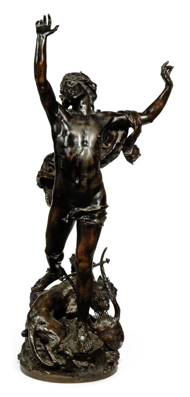 A FRENCH BRONZE MODEL OF ORPHEUS , LATE 19TH CENTURY, AFTER RAOUL ...