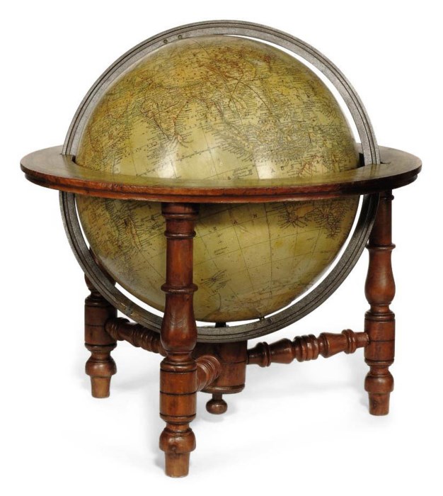 AN ENGLISH 12-INCH TERRESTRIAL TABLE GLOBE , MALBY'S, 1866 | Christie's