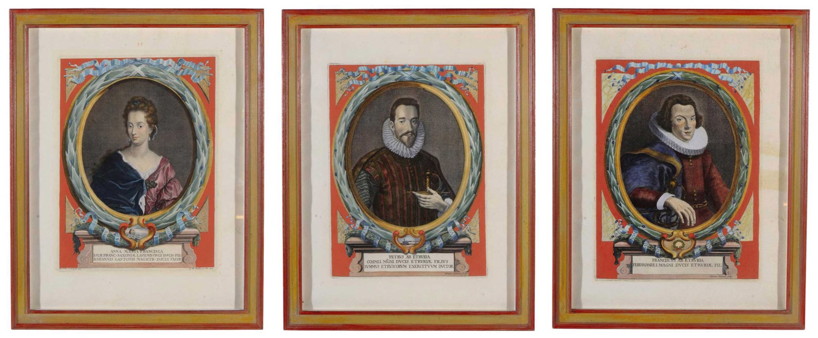 A SET OF SIXTEEN PRINTS OF THE MEDICI FAMILY , ITALIAN, MID 18TH ...