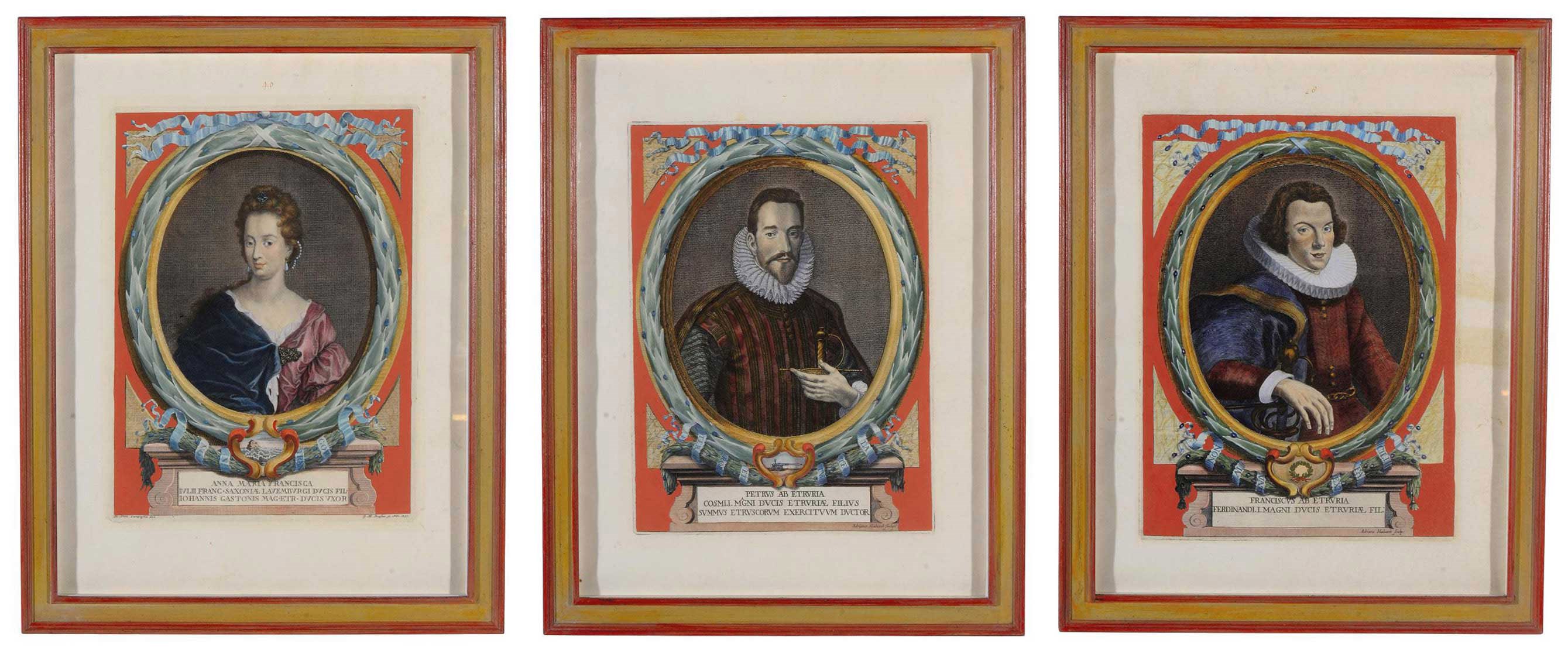 A SET OF SIXTEEN PRINTS OF THE MEDICI FAMILY , ITALIAN, MID 18TH ...