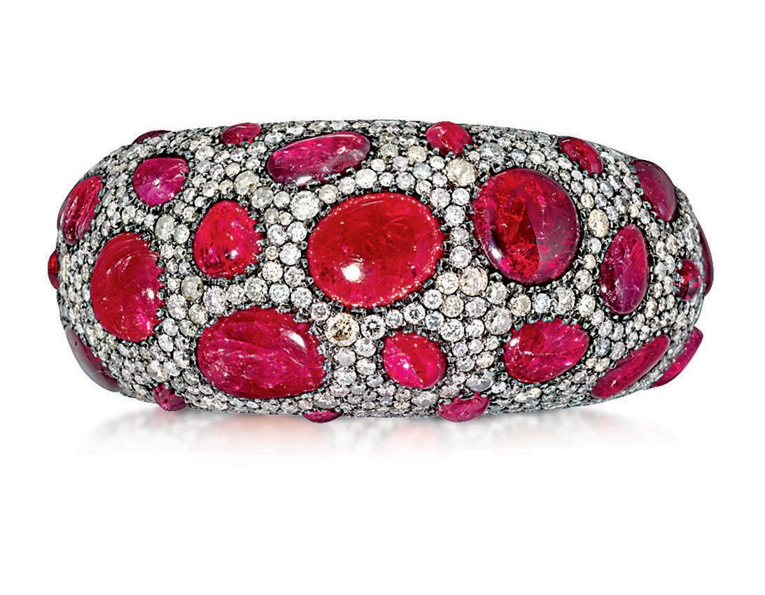 A SPINEL AND DIAMOND BANGLE, BY ANDRÉ MARCHA | Christie's