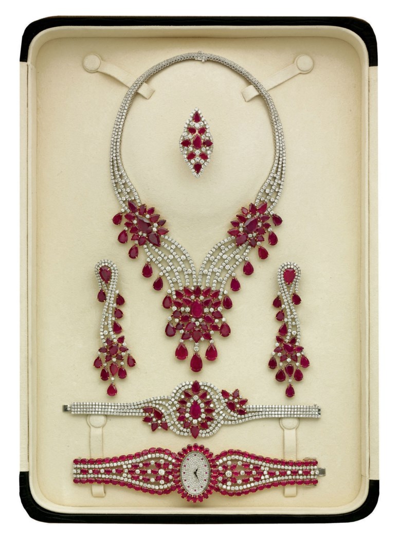 A RUBY AND DIAMOND PARURE, BY ELIE CHATILA | Christie's